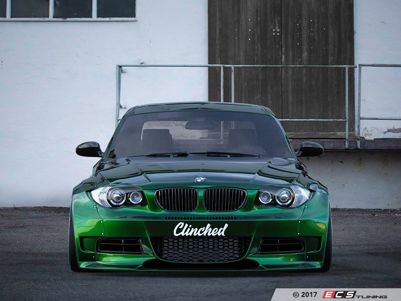 Clinched - BMW-E82 - E82 Widebody Kit - With Ducktail and Front Lip