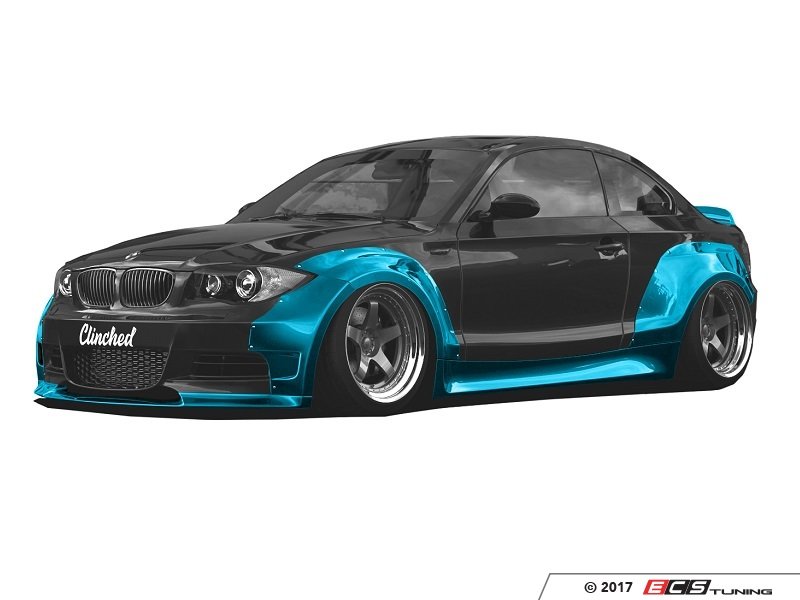 Clinched - BMW-E82 - E82 Widebody Kit - With Ducktail and Front Lip