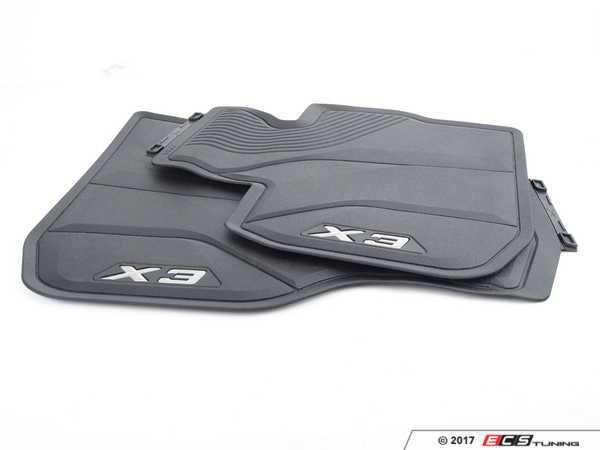 Genuine BMW - 51472450511 - Black All Weather Rubber Floor Mats - Front ...