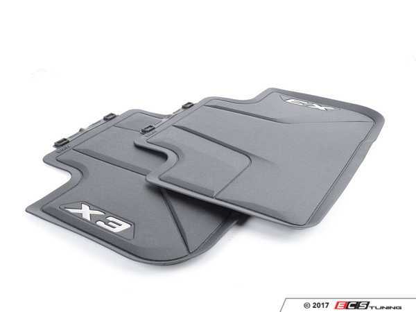 Genuine BMW - 51472450512 - Black All Weather Rubber Floor Mats - Rear ...