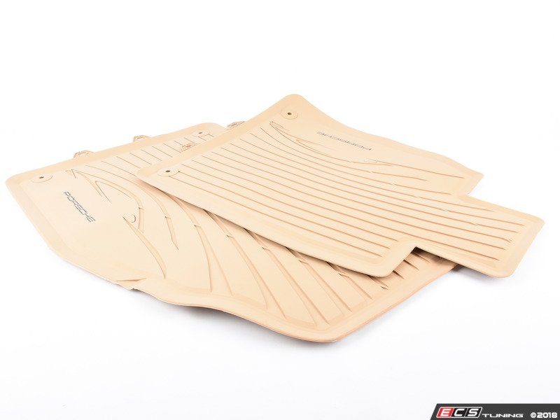 Genuine Porsche - 981044800454H0 - Rubber Floor Mat Set - Luxor Beige