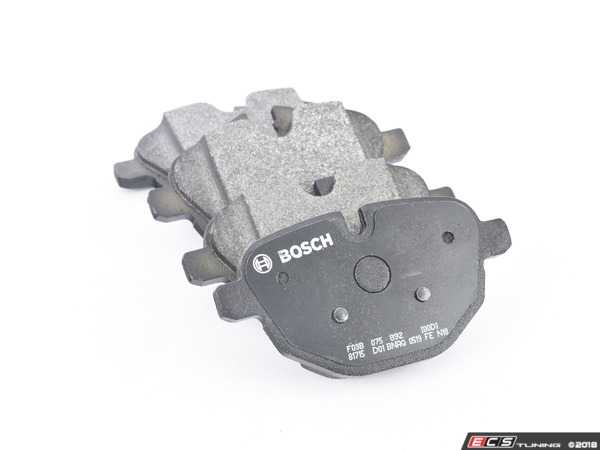 Bosch - 34216796741 - Bosch QuietCast Semi-Metallic Brake Pads - Rear ...