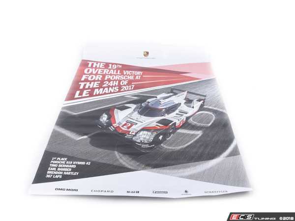 Genuine Porsche - WSRZ170104S400 - 2017 24 Hours Of Le Mans Poster ...