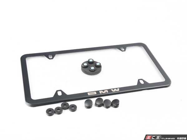 Genuine BMW - 82122456416 - Black slim line plate frame (82-12-2-456-416)