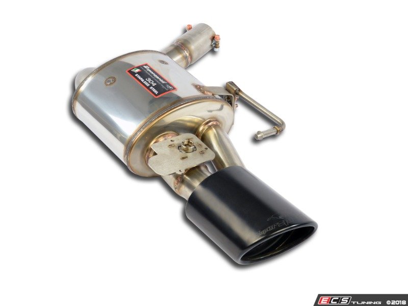 Supersprint - 777535 - Rear Valved Muffler Assembly With Black/Chrome ...