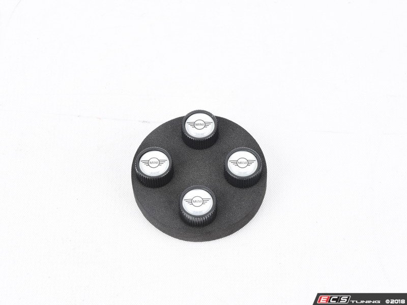 Genuine MINI - 36110429653 - MINI Wings Logo Valve Stem Black Caps Set ...