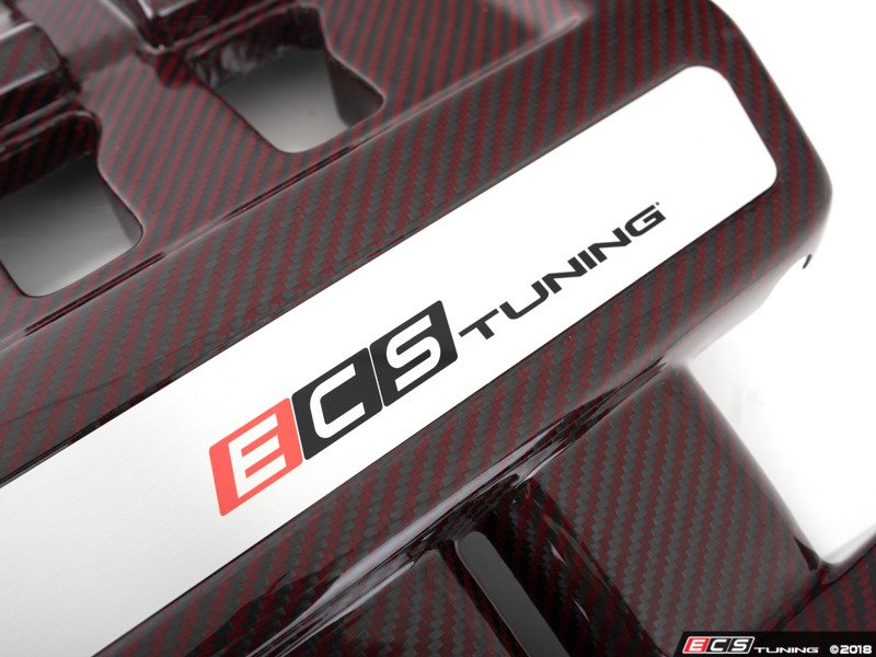 ECS - 015502ECS02 - MK7/8v Gen3 Red Carbon Kevlar Engine Cover - (NO ...