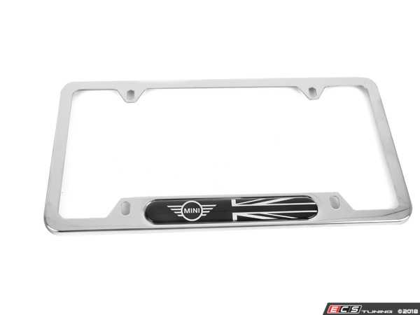 Genuine MINI - 51805A5CFB3 - MINI Black Jack/Wings License Plate Frame ...