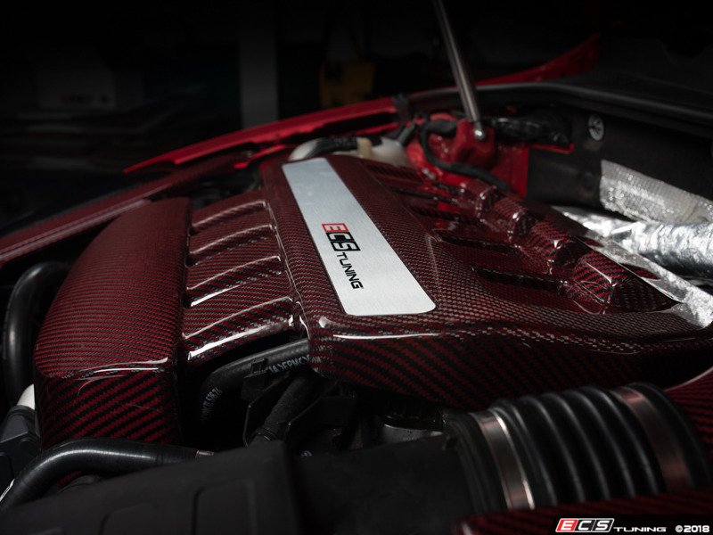 ECS - 015502ECS02 - MK7/8v Gen3 Red Carbon Kevlar Engine Cover - (NO ...