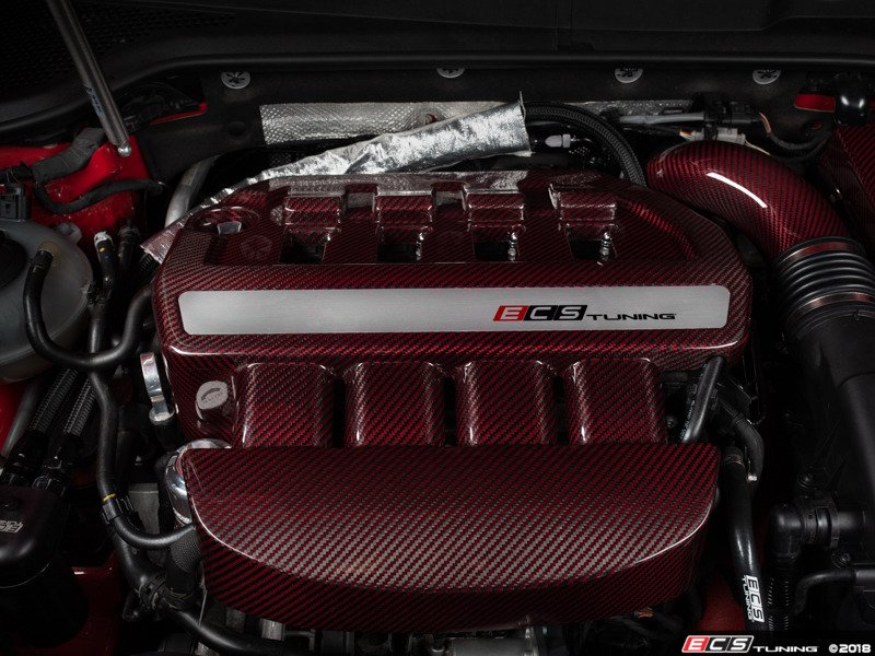 ECS - 015502ECS02 - MK7/8v Gen3 Red Carbon Kevlar Engine Cover - (NO ...