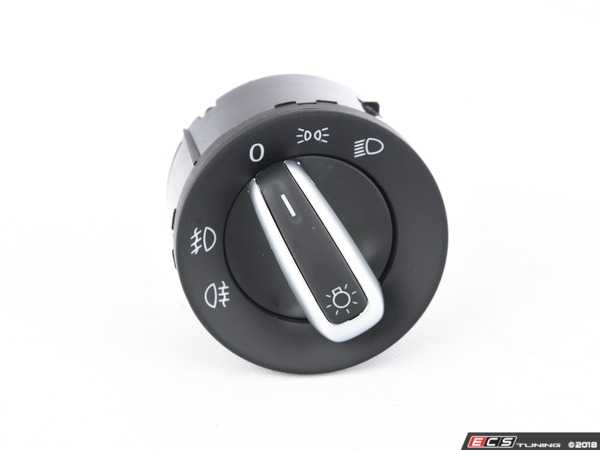 Vemo - 3C8941431CXSH - Standard European Headlight Switch - Brushed Trim