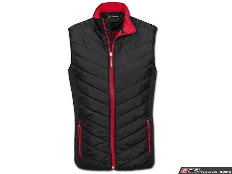 Genuine Volkswagen Audi - ACM2043BLKLG - Audi Sport Quilted Vest- Mens ...