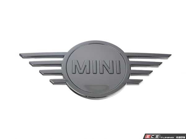 Genuine MINI - 51142465239 - Hood Emblem Piano Black "Black Line ...