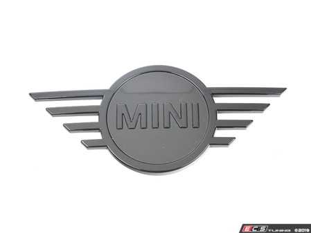 Genuine MINI - 51149880863 - Hood Emblem Piano Black "Black Line ...
