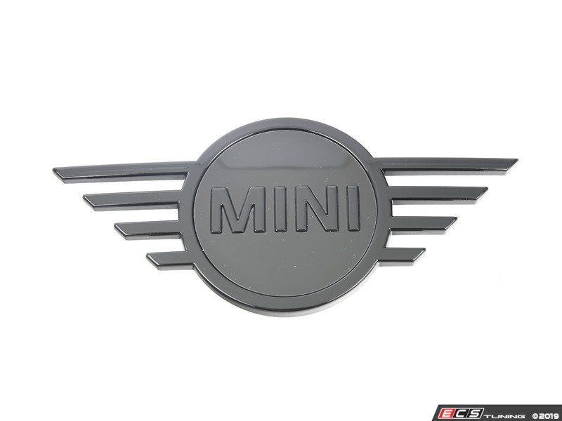 Genuine MINI - 51149880863 - Hood Emblem Piano Black "Black Line ...