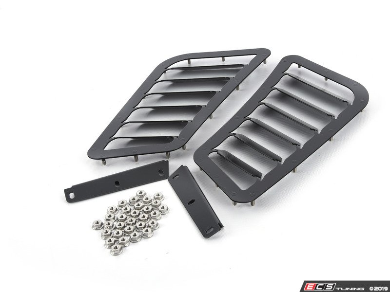 Verus Engineering - A0140A-BLK - Hood Louver Kit - Powdercoated Black
