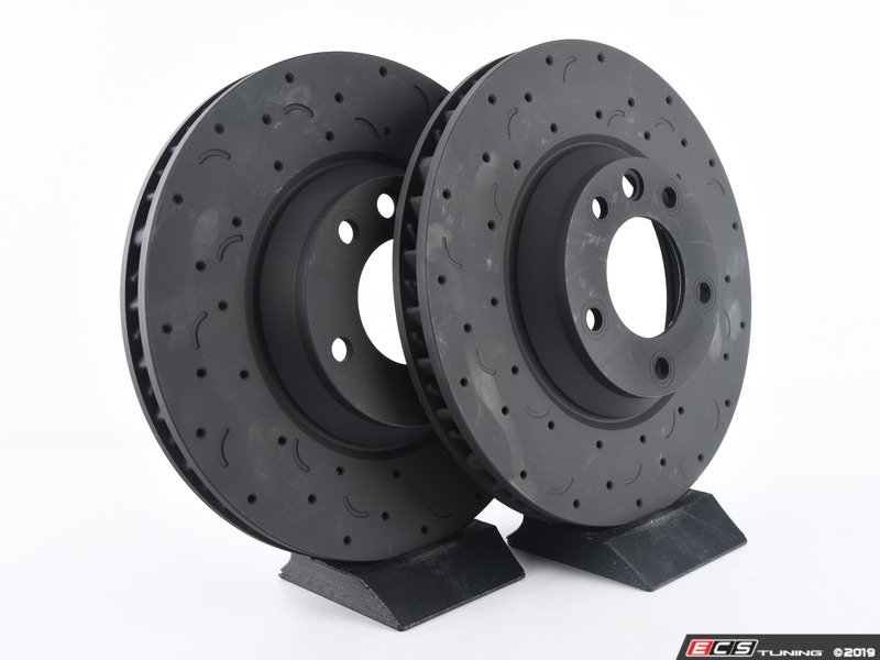 Hawk - HTC4839 - Talon Front Cross Drilled & Slotted Brake Rotors ...