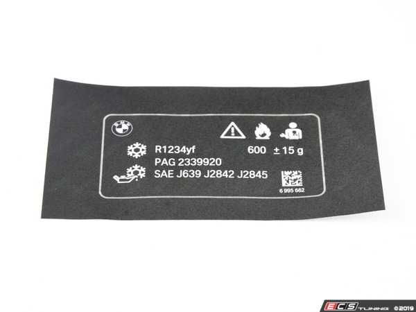 Genuine BMW - 71236995662 - LABEL, COOLANT (71-23-6-995-662)