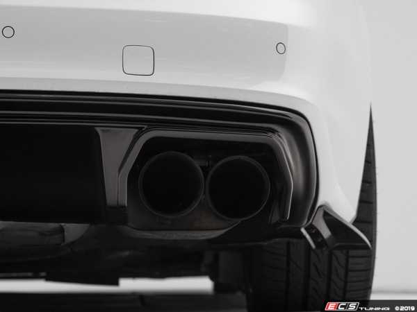 ECS - 028807ecs01KT - Audi B8.5 S4 / A4 S-Line Rear Diffuser - Gloss Black