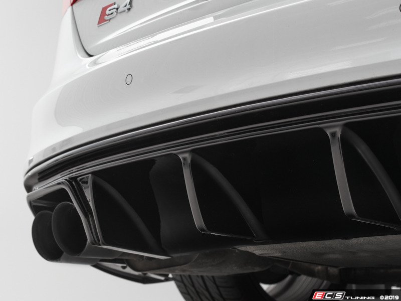 ECS - 028807ecs01KT - Audi B8.5 S4 / A4 S-Line Rear Diffuser - Gloss Black