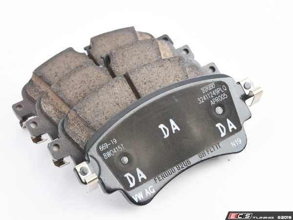 Genuine Volkswagen Audi - 8w0698151adKT - Front & Rear Brake Pad Set ...