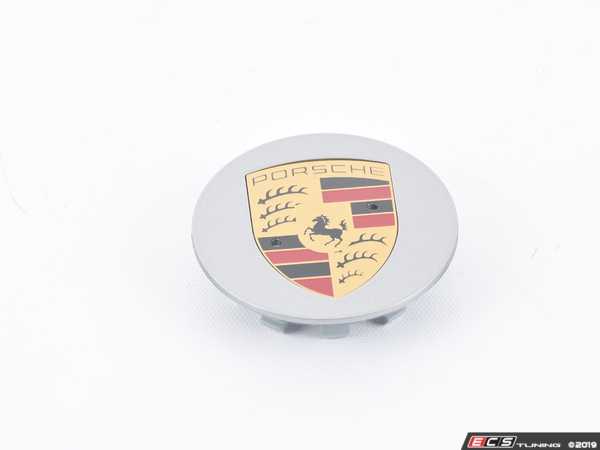 Genuine Porsche - 9P1601149AM7Z - Silver Center Cap With Full Color ...
