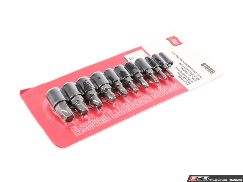 Lisle - LIS61980 - Extractor Set Stripped Screw 10 Pc.