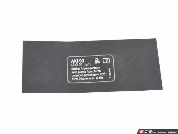 Genuine BMW - 71227850448 - LABEL "PREMIUM FUEL UNLEADE (71-22-7-850-448)