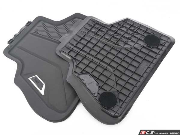 Genuine BMW - 51472458552 - Rear All Weather Floor Mat Set - Black (51 ...