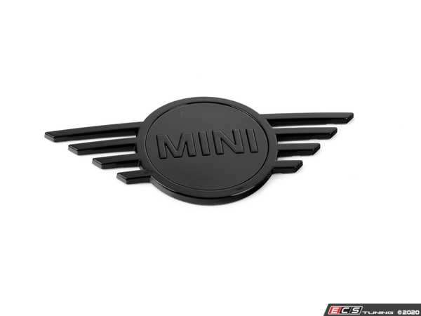 Genuine MINI - 51149880863 - Hood Emblem Piano Black "Black Line ...