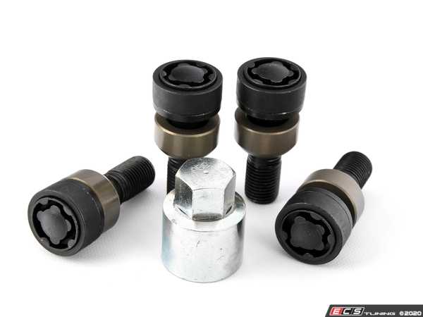 Genuine Porsche - 00004460285 - Locking Wheel Bolt Set - Black