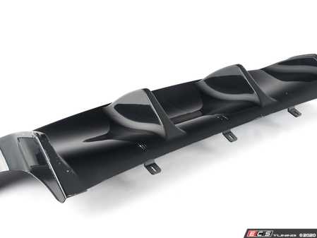 ECS - 028808ECS01 - Audi B8 S4 / A4 S-Line Rear Diffuser - Gloss Black
