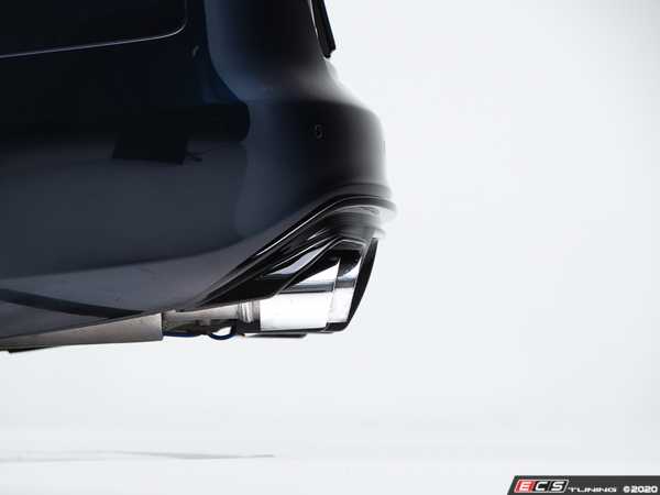 ECS - 028808ECS01 - Audi B8 S4 / A4 S-Line Rear Diffuser - Gloss Black
