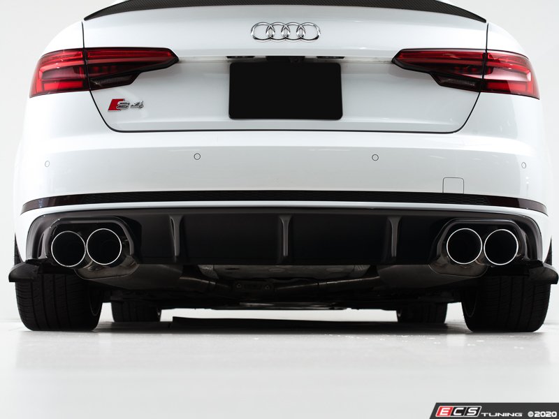 ECS - 006077LA01 - Audi B9 S4 Rear Diffuser - Gloss Black