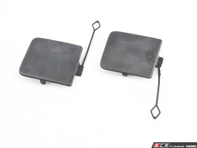 Genuine BMW - 51122452518 - Tow Hook Cover Set (Black) (51-12-2-452-518)
