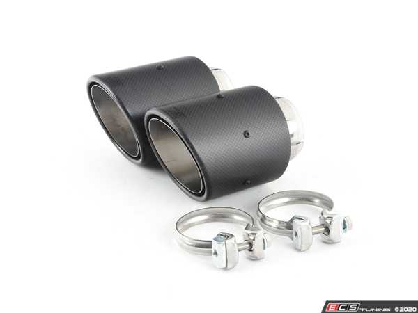 ECS - 004735LA01-01KT - ECS Swivel Exhaust Tips - 4.0" Carbon Fiber - Pair