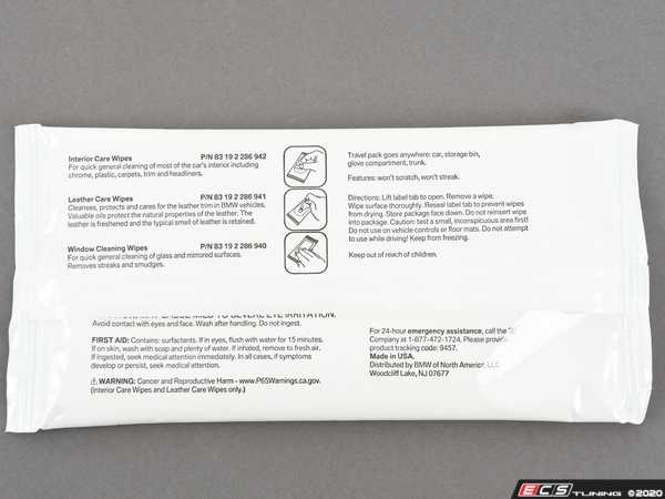 Genuine BMW - 83192286940 - BMW CONVENIENCE WIPES (83-19-2-286-940)
