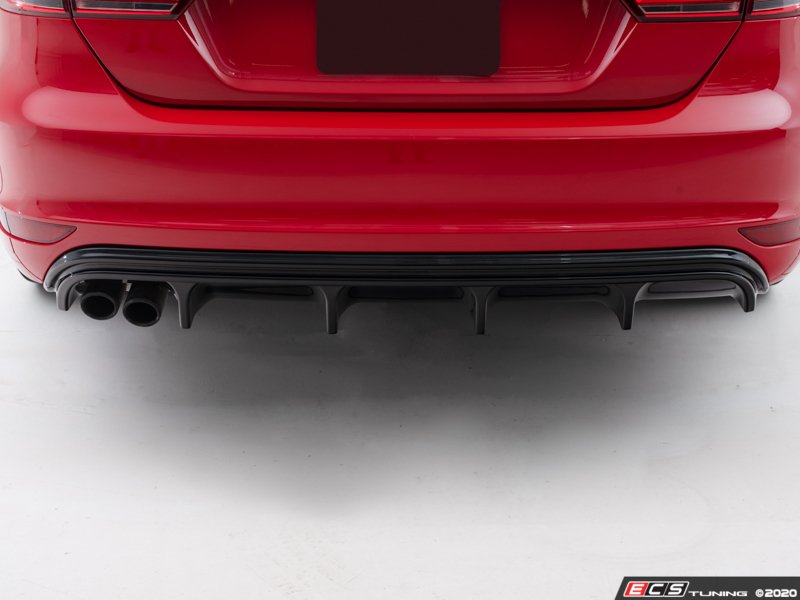 ECS - 007186la01-01KT - MK6 Jetta GLI Rear Diffuser - Gloss Black