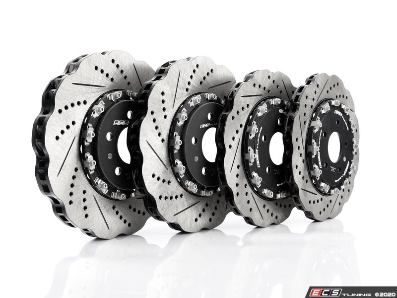 ECS - 023940ecs02ktKT - Front & Rear 2-Piece Scalloped Brake Rotor Kit ...
