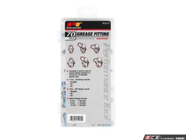 Performance Tool - W5215 - 70 pc Grease Fitting Assortment
