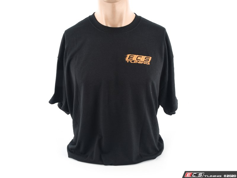 ECS - BLKFOMELT2 - Black With Flo Orange Melting ECS Short Sleeve T ...