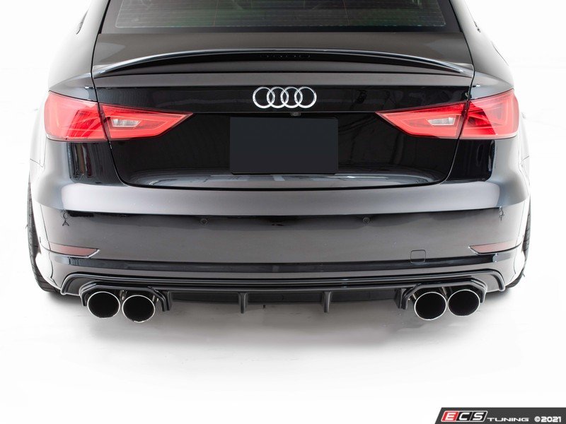 ECS - 015441LA01 - Audi 8V S3 / A3 S line Rear Diffuser - Gloss Black