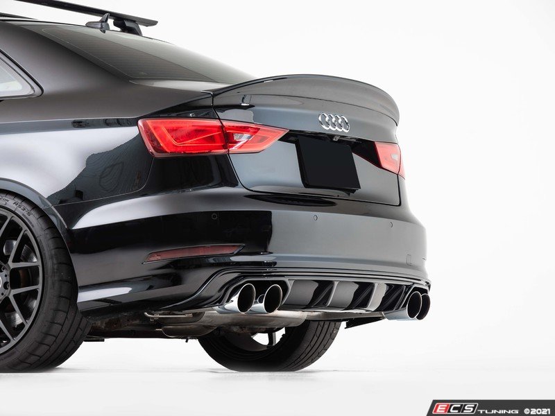 ECS - 015441LA01 - Audi 8V S3 / A3 S line Rear Diffuser - Gloss Black
