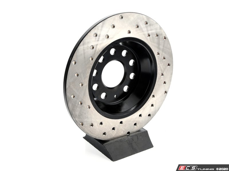 ECS - 3Q0615601A-CD-L - Rear V4 Cross Drilled Brake Rotor - Left ...