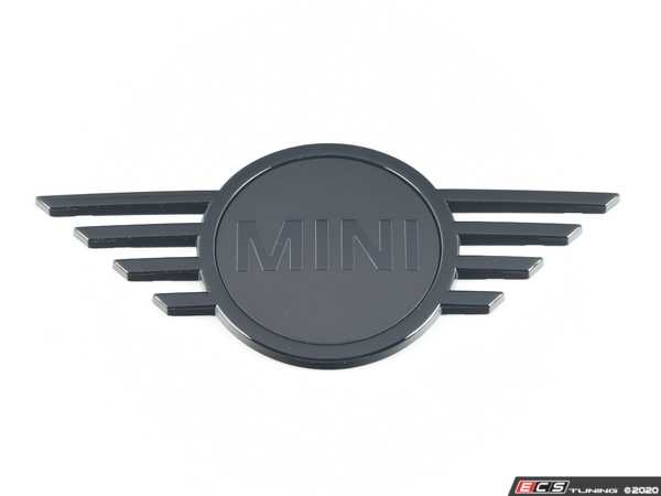 Genuine MINI - 51149880868 - Trunk Emblem Piano Black Matte Center ...