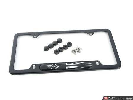 Genuine MINI - 51805A5CFB4 - MINI Black Jack/Wings License Plate Frame ...