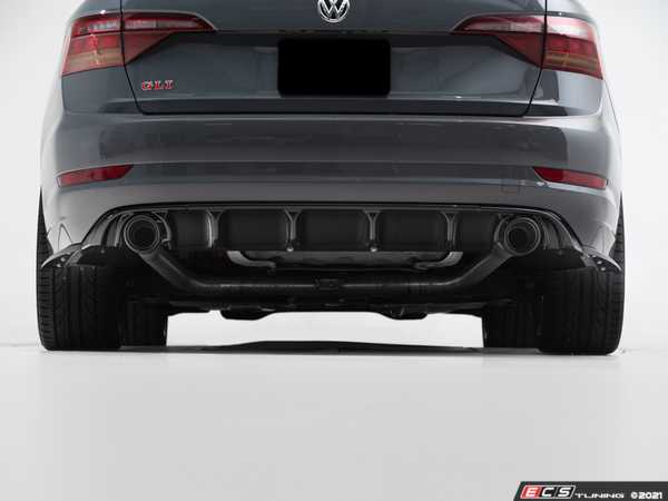ECS - 007218la01-01KT - MK7 Jetta GLI Rear Diffuser Kit - Gloss Black
