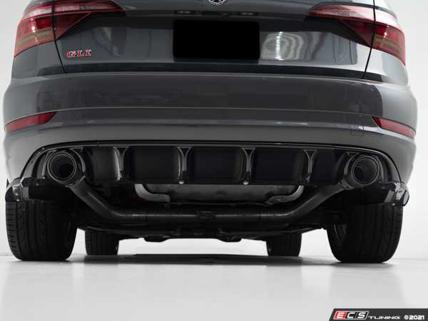 ECS - 007218la01-01KT - MK7 Jetta GLI Rear Diffuser Kit - Gloss Black