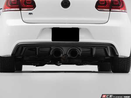 ECS - 014403LA01 - MK6 Golf R Rear Diffuser - Gloss Black