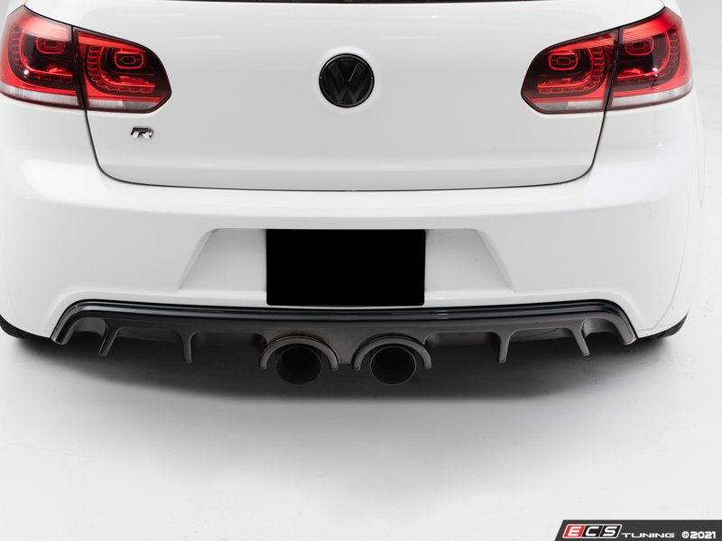 ECS - 014403LA01 - MK6 Golf R Rear Diffuser - Gloss Black